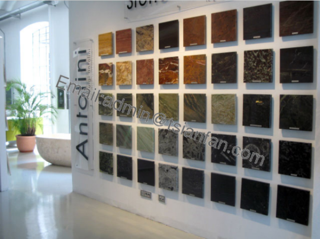 Stone Display Rack, Ceramic Tile Displays, Mosaic display Rack, wood ...